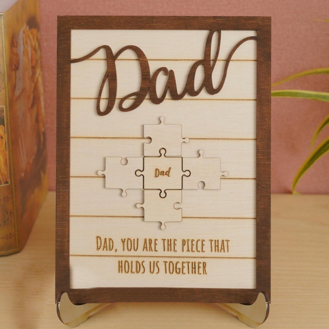 Personalized Wooden Sign Fathers Day Gifts Father Day Puzzle - Etsy