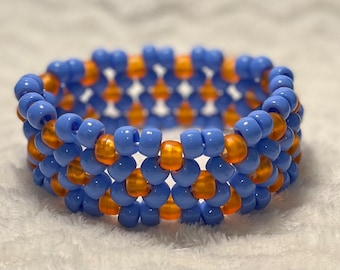 Blue and Orange X Base Kandi Cuff Bracelet - Etsy