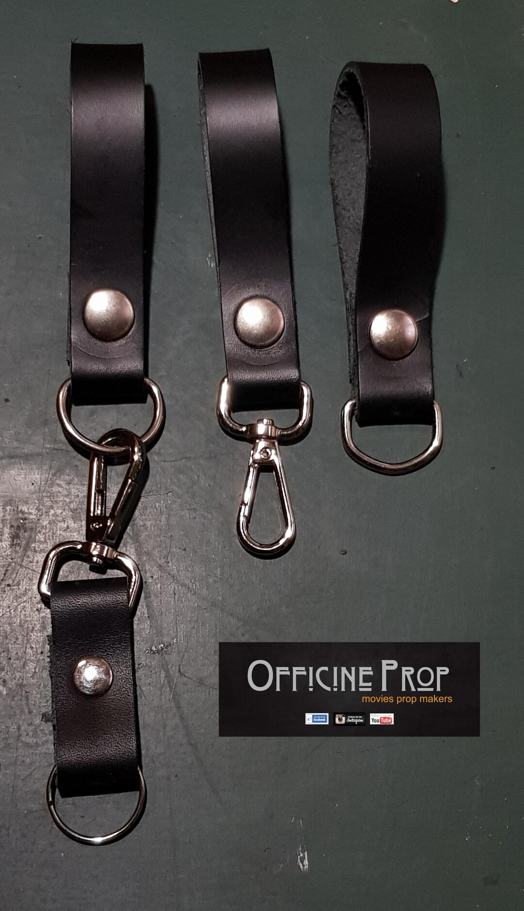 Ghostbusters Key Fobs Belt Black Leather Prop - Etsy