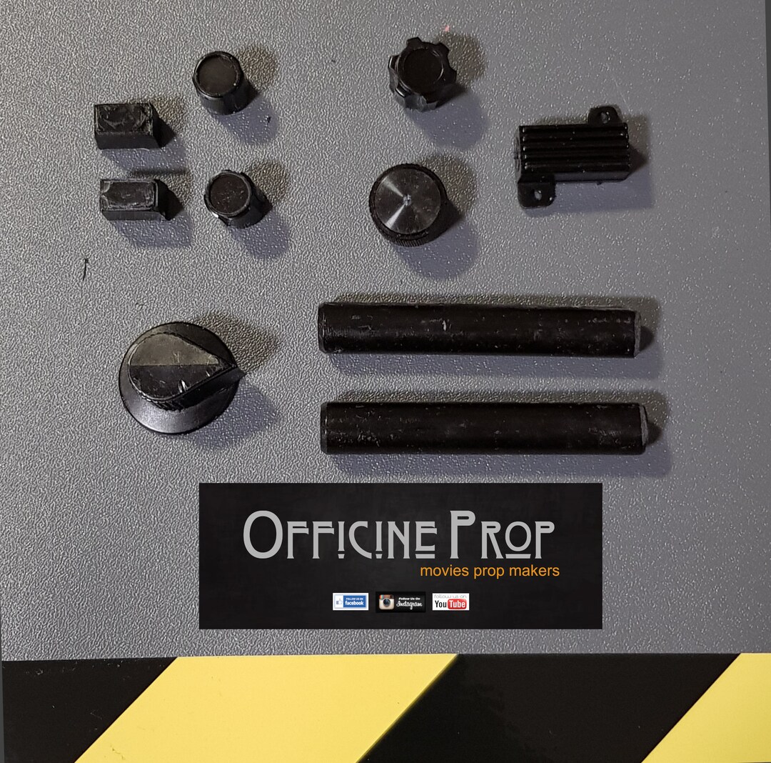 Ghostbusters Ghost Trap Knobs Set Black Resin Spirit Afterlife Active ...