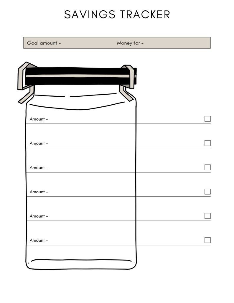 Personal Finance Planner Printable Bundle | Goal Tracker, Savings ...