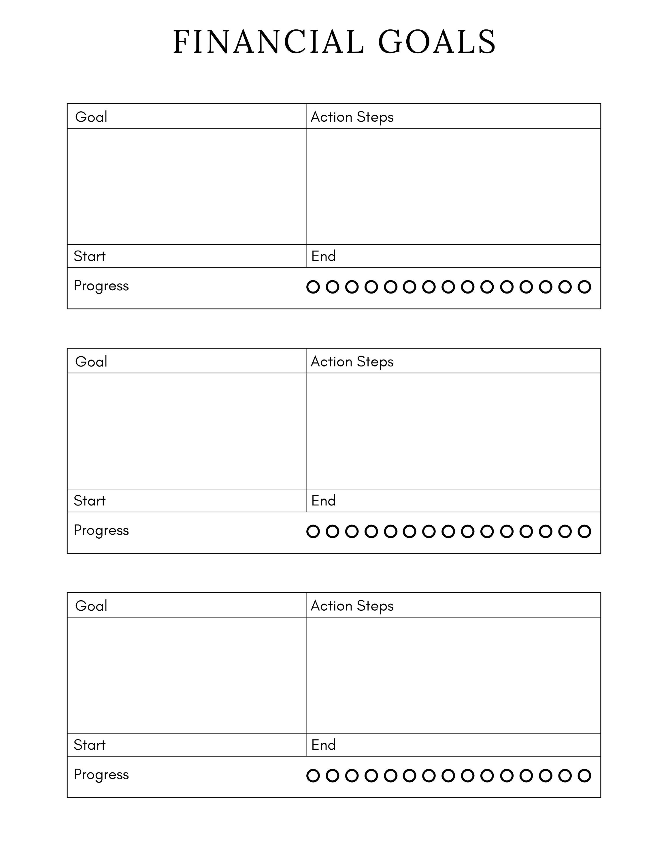 Personal Finance Planner Printable Bundle | Goal Tracker, Savings ...