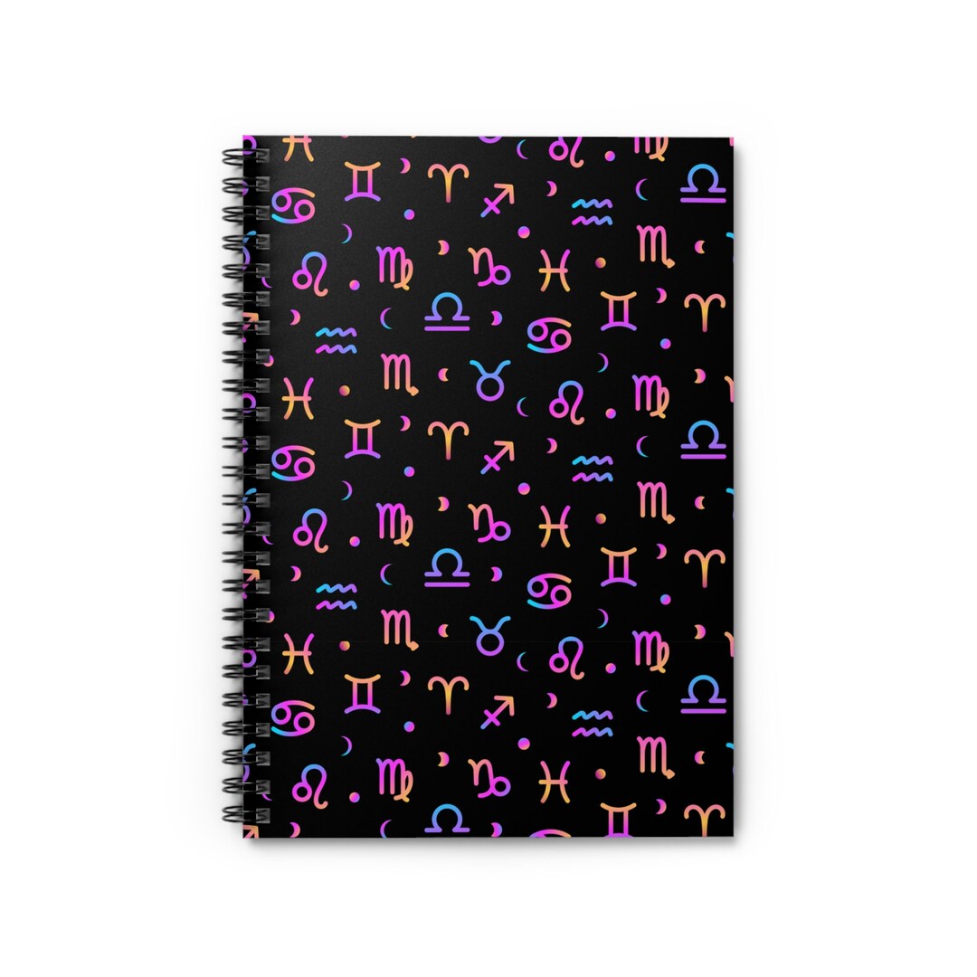 Zodiac Star Signs Spiral Notebook Diary Lined Chart Gratitude Journal ...