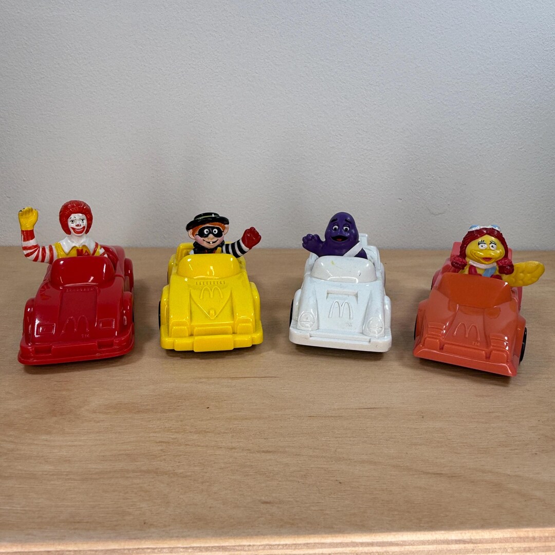 Vintage Mcdonald’s Happy Meal Connect-a-car Full Set of 4 Toys - Etsy