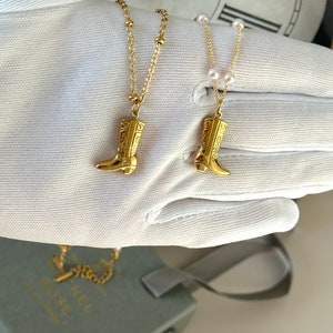 GOLD FILLED Cowboy Boot Necklace • Birthday Gift for Her • Cool Shoes ...