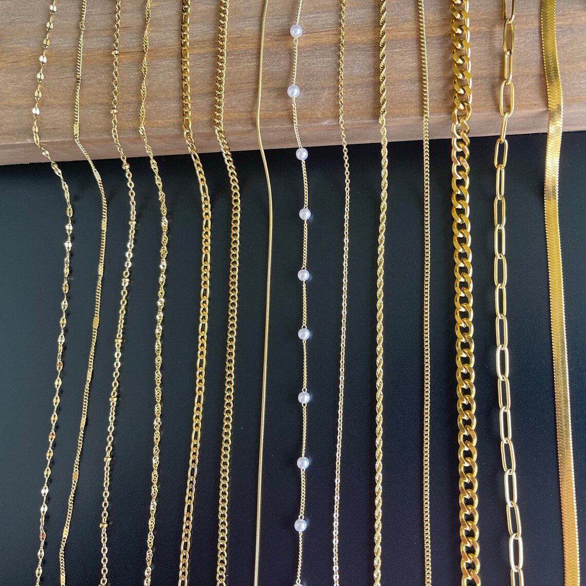 GOLD Chain Necklaces Layering Necklace Vine Chain Twist Chain - Etsy