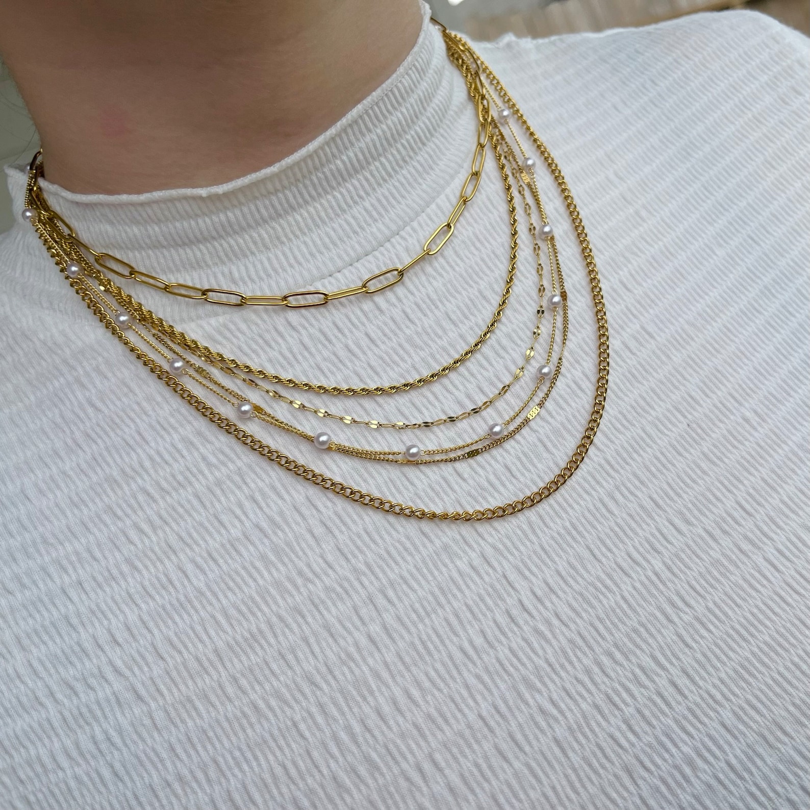 GOLD Chain Necklaces Layering Necklace Vine Chain Twist Chain - Etsy