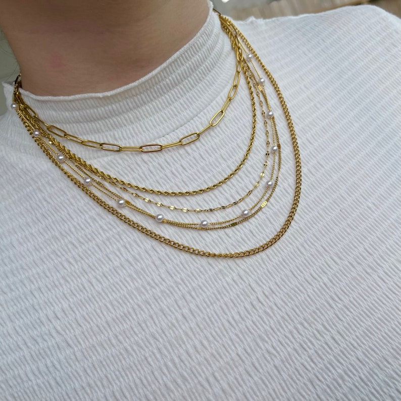 GOLD Chain Necklaces Layering Necklace Vine Chain Twist Chain - Etsy