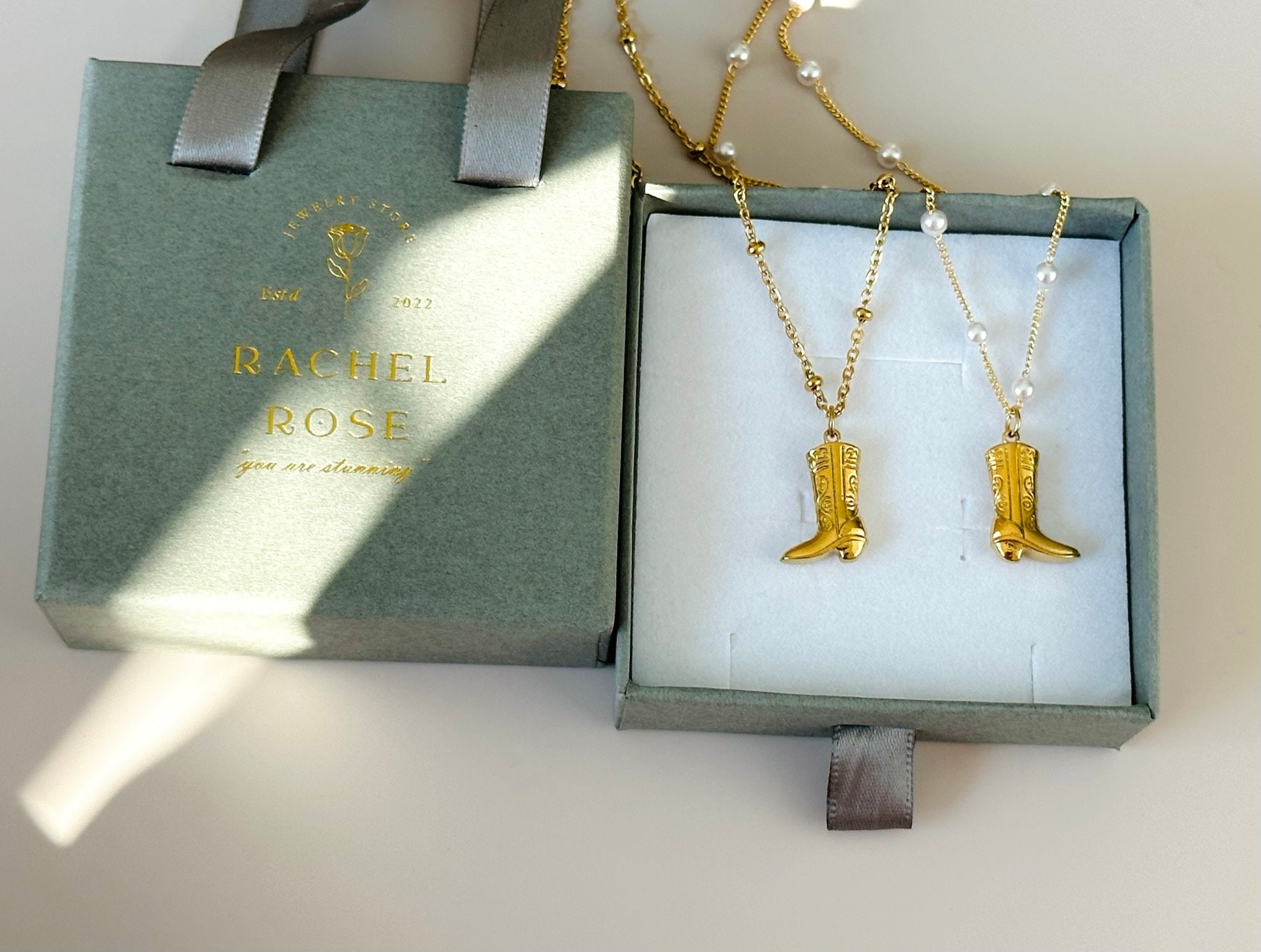GOLD FILLED Cowboy Boot Necklace • Birthday Gift for Her • Cool Shoes ...