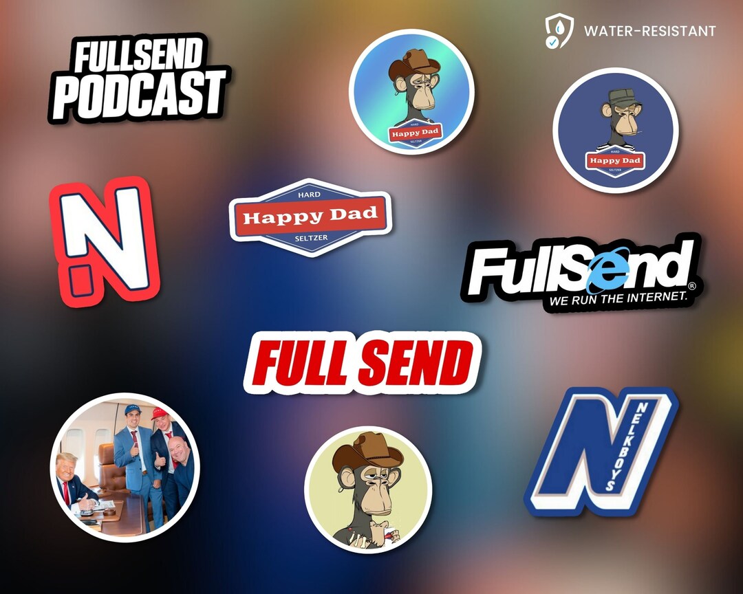 Fullsend NELK Happy Dad Stickers 10pc Nelk Stickers Fullsend Stickers ...