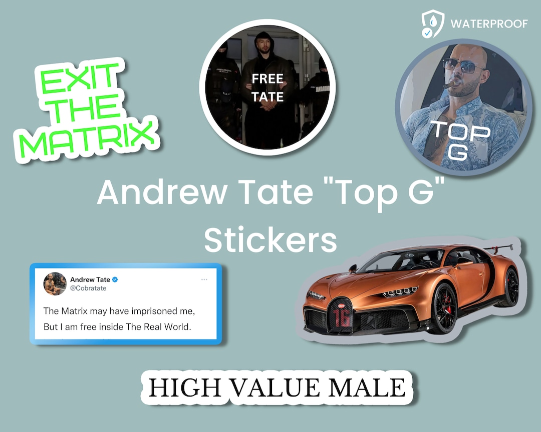 Andrew Tate top G Stickers Andrew Tate Stickers - Etsy Canada