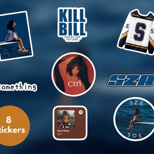 Sza Stickers, Sza Sticker, Sza Fan Stickers, Sza , Sza Jibbitz, Singer ...