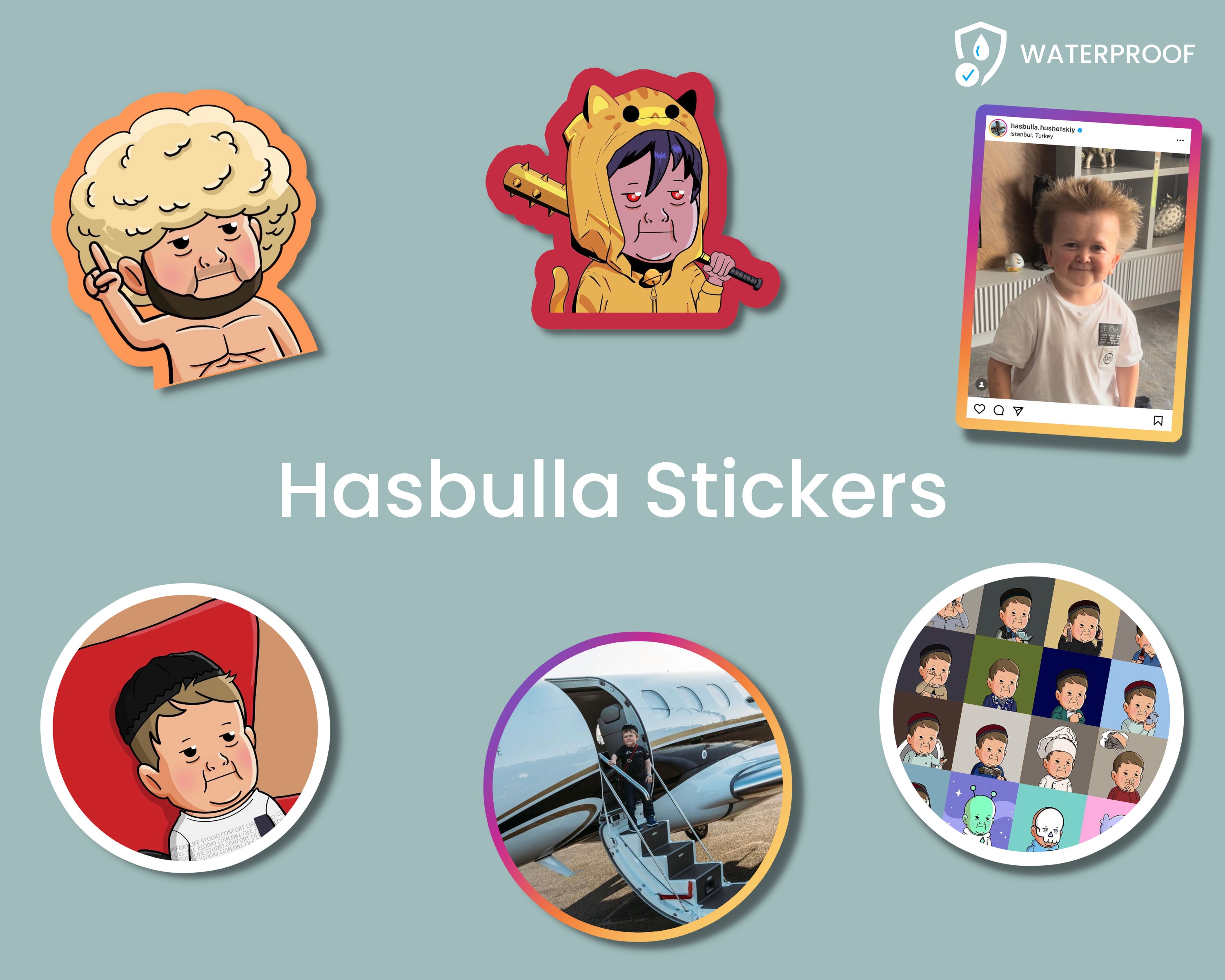 Hasbulla Stickers / Hasbulla Magomedov / Mini Khabib Stickers - Etsy México