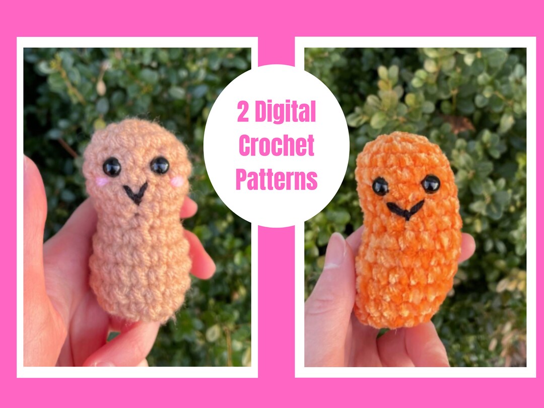 2 Crochet Patterns/crochet Peanut Pattern/ Cheese Doodle Crochet ...