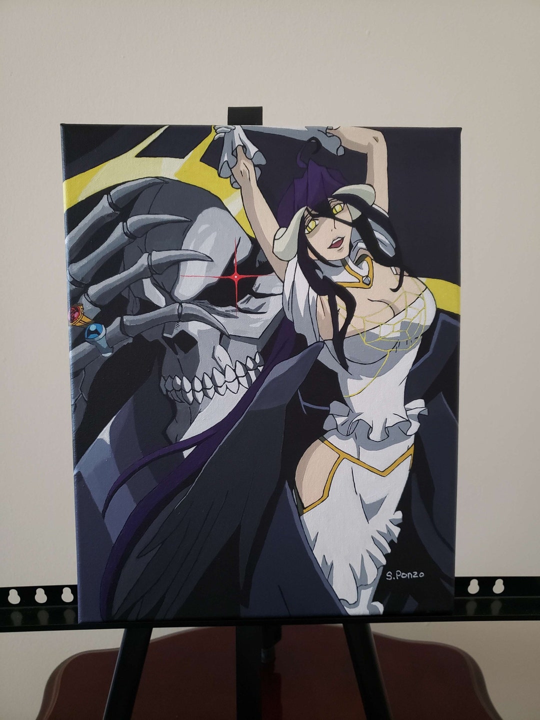 Overlord Fan Art Painting | Acrylic Canvas Painting | Hand Painted Art ...