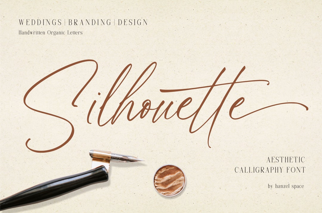 Silhouette - Aesthetic Calligraphy, Script Font, Website Font ...