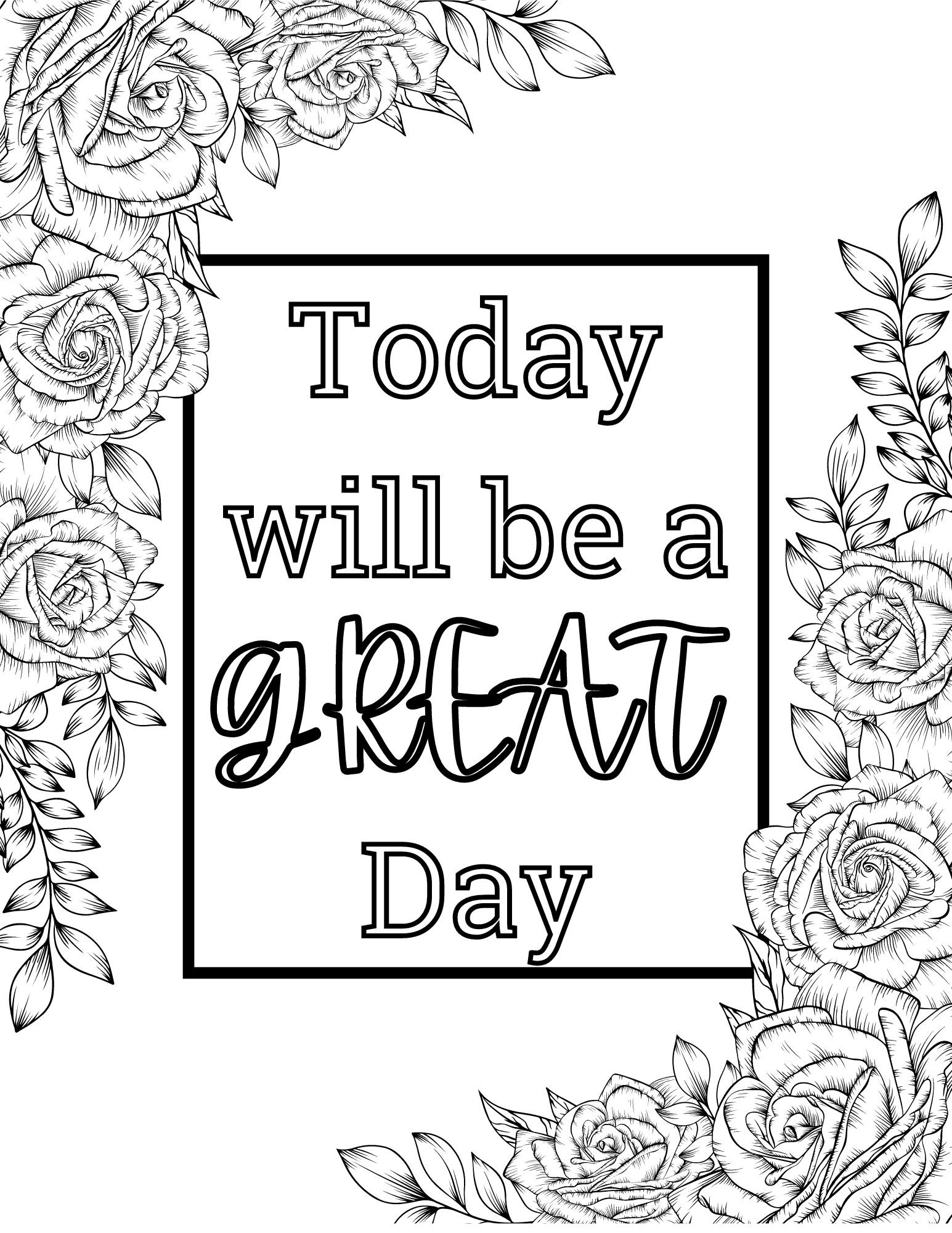 Positive Affirmation Coloring Pages - Etsy