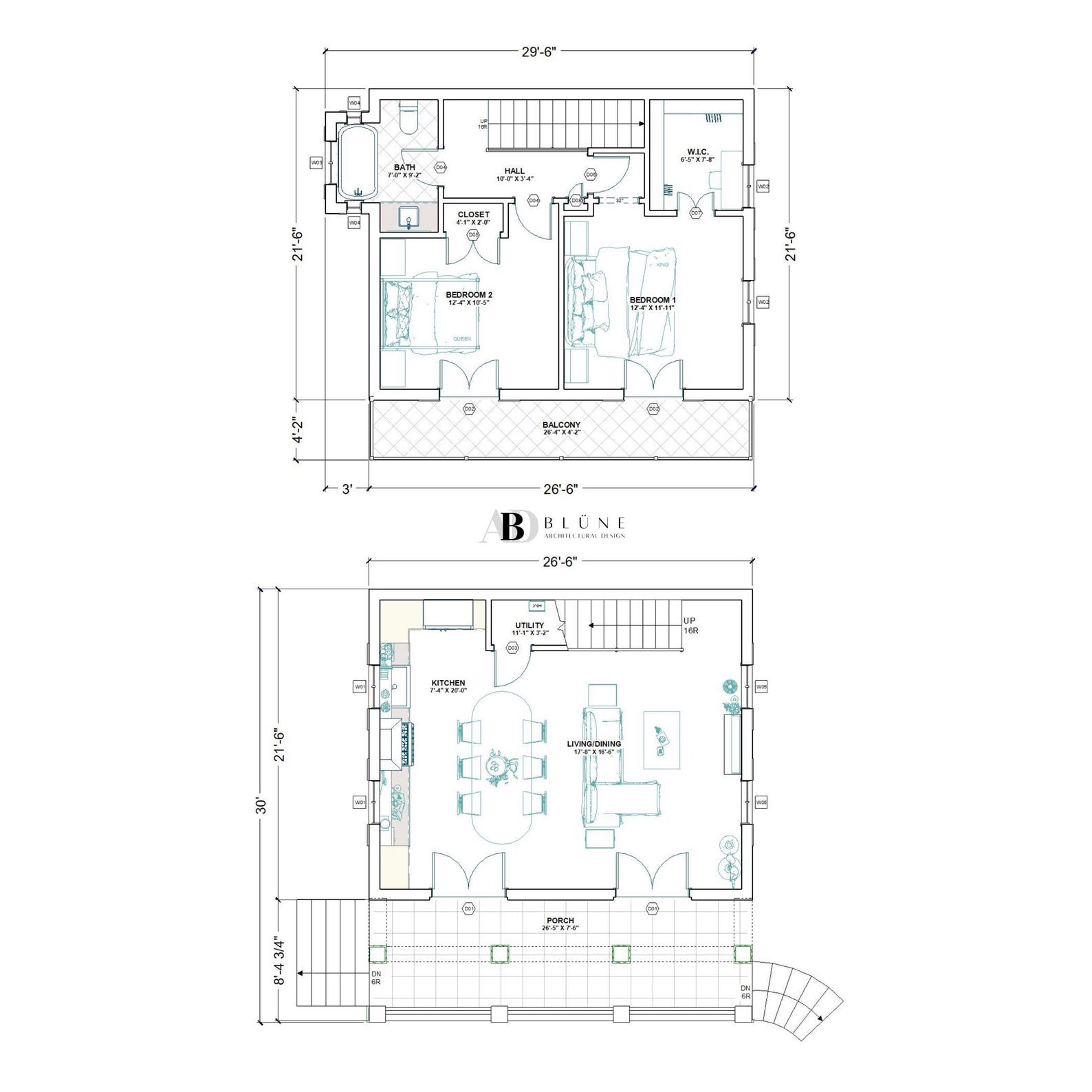 Spanish Revival House Plans With Material List – 26x30 (1140 SF) | 2 ...