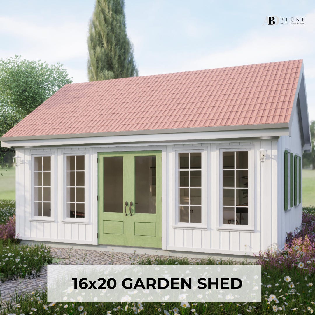 16x20 Shed Plans – Guest House, Studio, She Shed, Workshop – Cottage ...