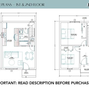 18x25 House Plans 2 Bedroom 1 Bath Two Storey House Small Cabin Home ...