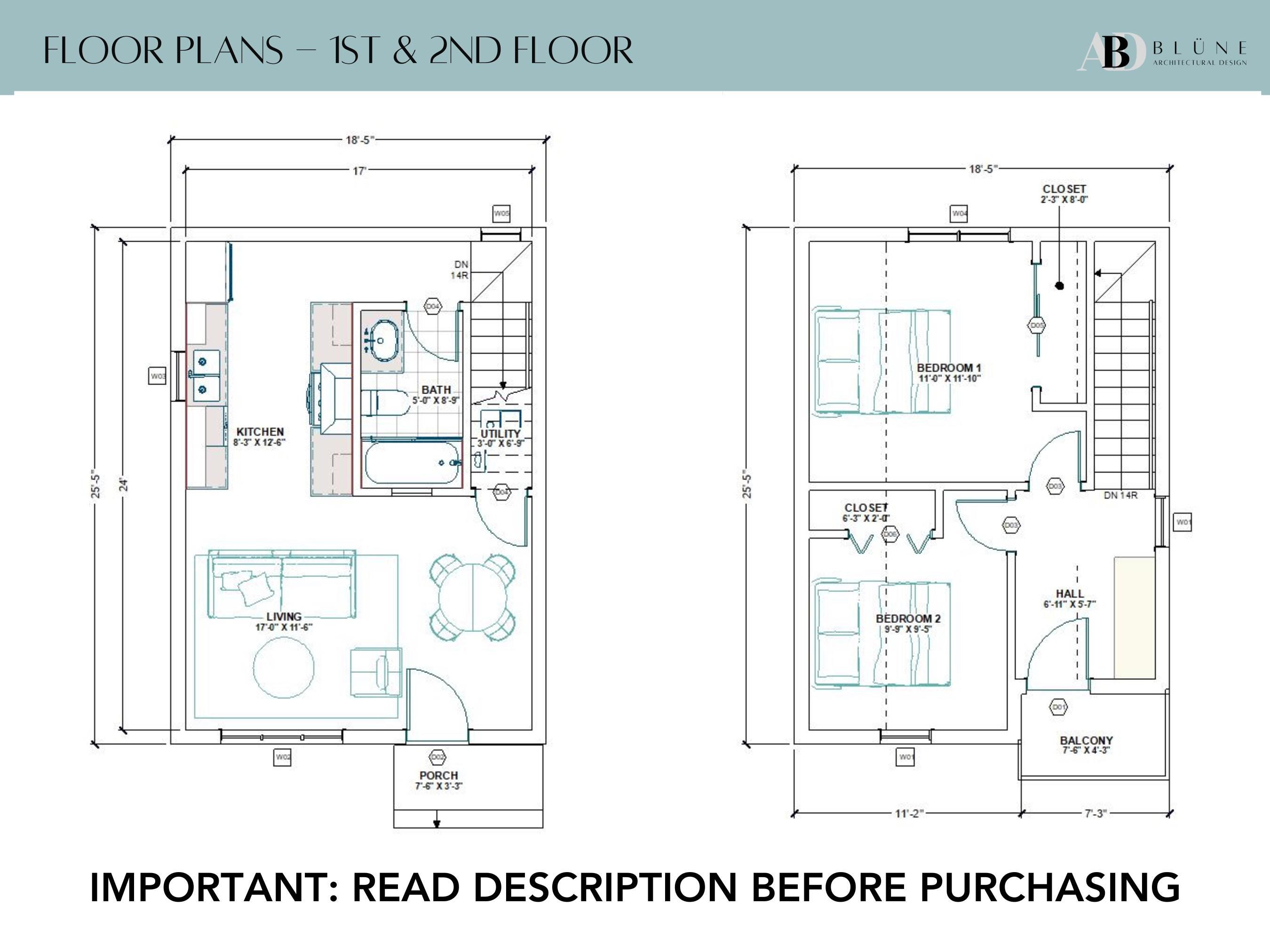 18x25 House Plans 2 Bedroom 1 Bath Two Storey House Small Cabin Home ...