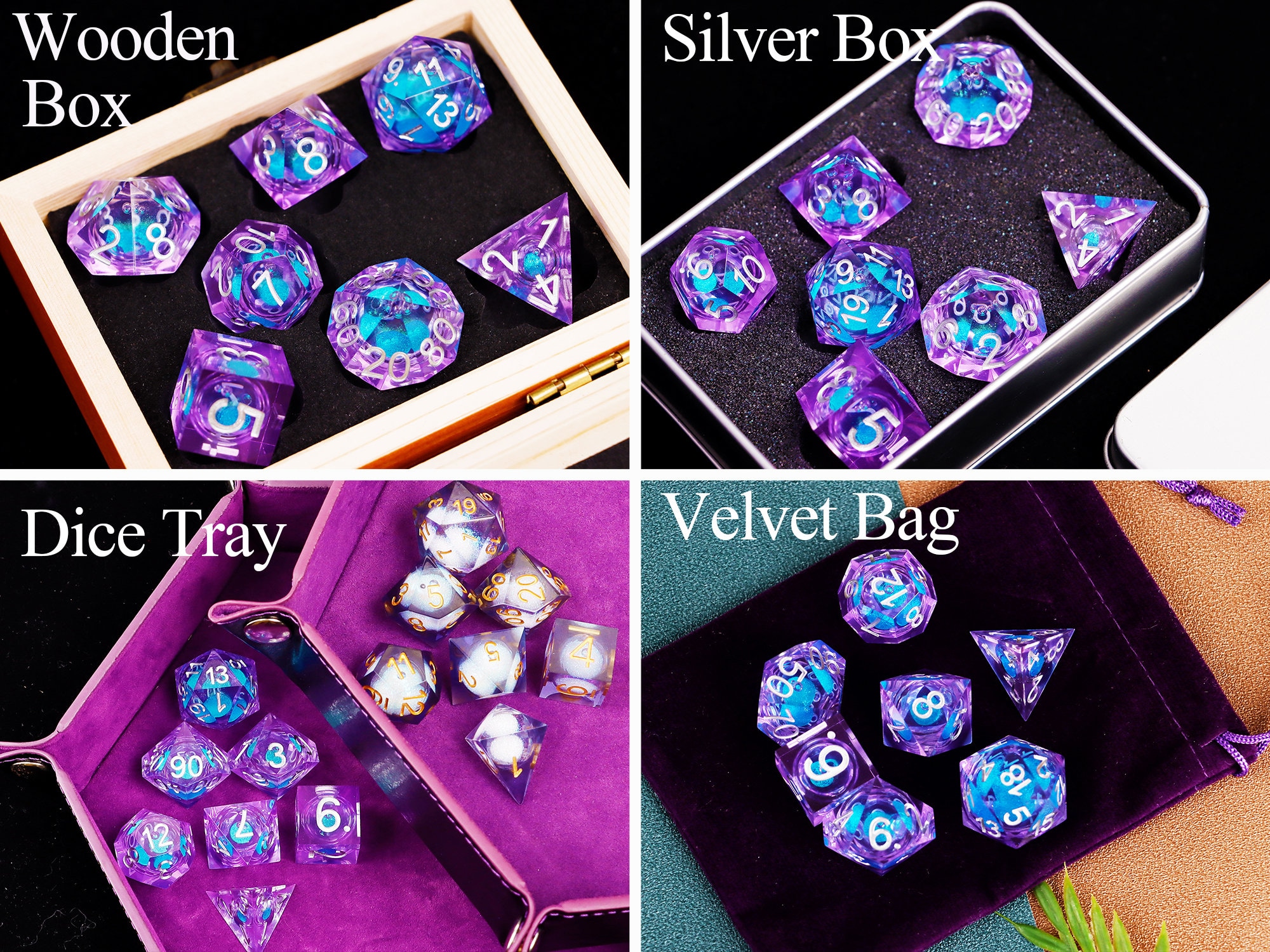Dnd Dice Set Resin Full Dungeons and Dragons Dice Set for - Etsy