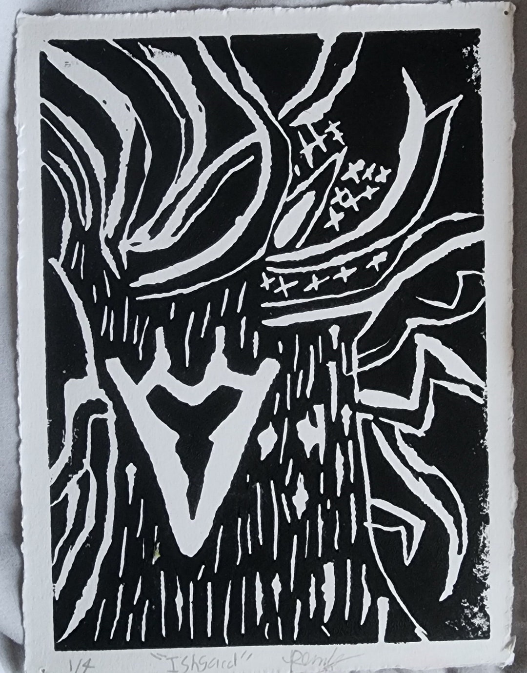 Block Print Final Fantasy XIV Tree of Ishgard Illustration - Etsy