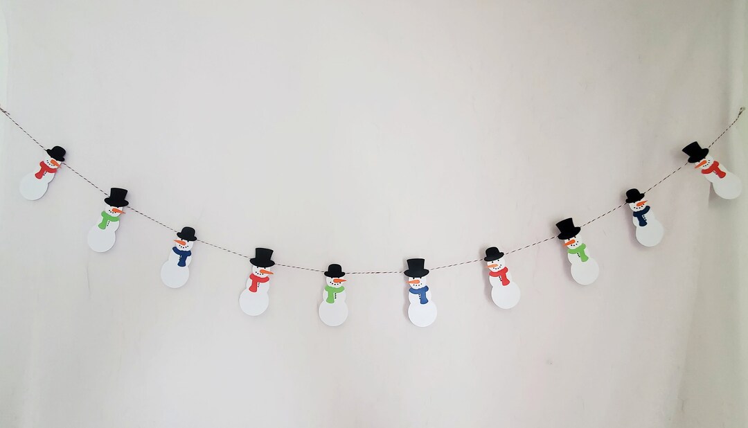 5 Ft Handmade Snowman Garland - Etsy