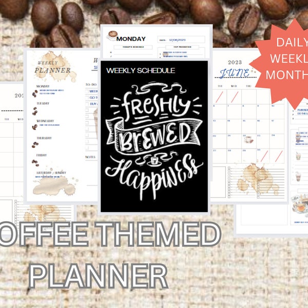 Coffee Themed Planner - Etsy