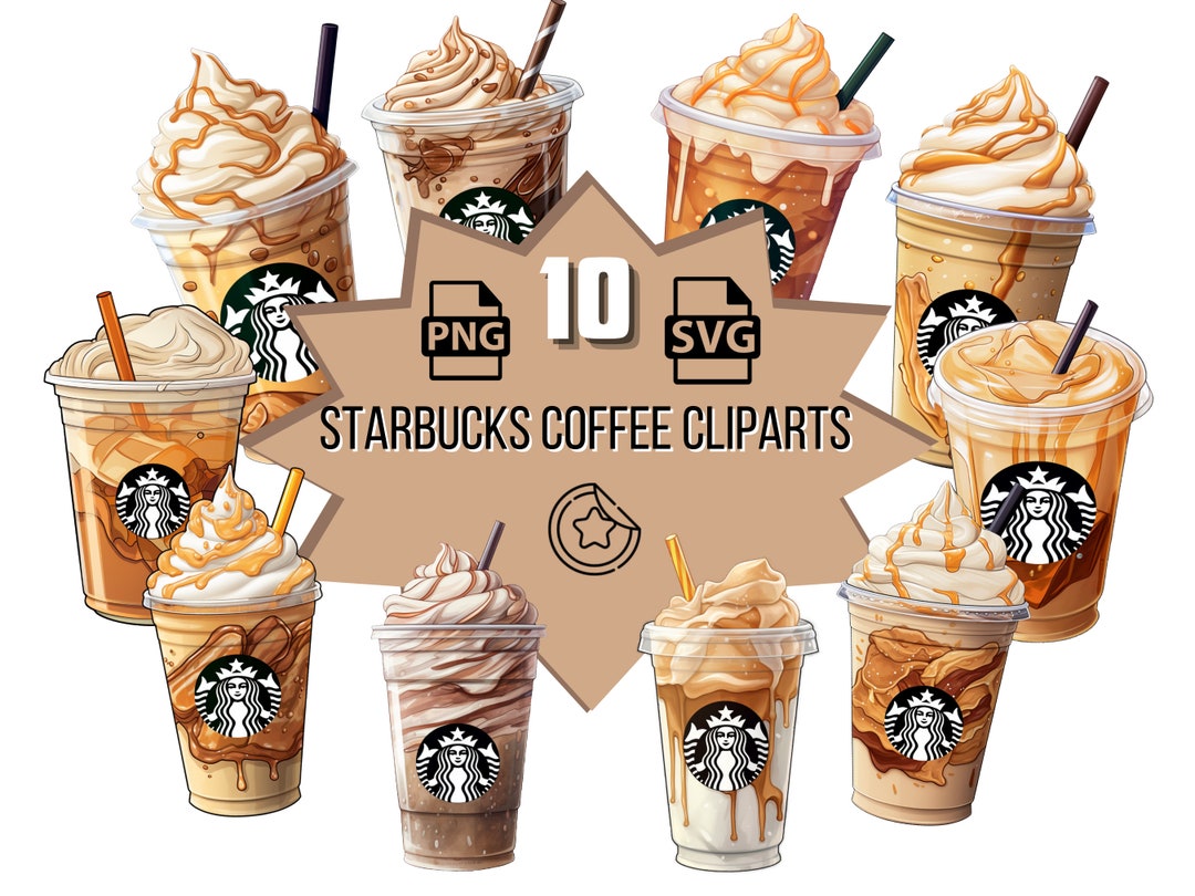 Starbucks Coffee Clipart Set 10x High Quality Pngs & Svgs Coffee ...