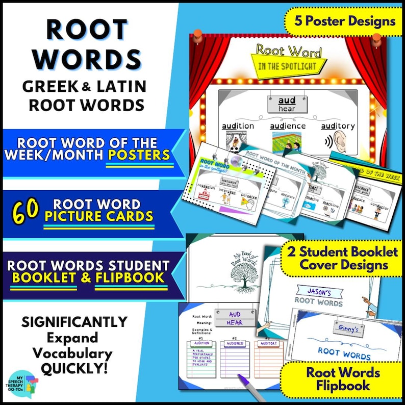 Greek Latin Root Words | Morphology Word Wall Poster Picture Cards ...