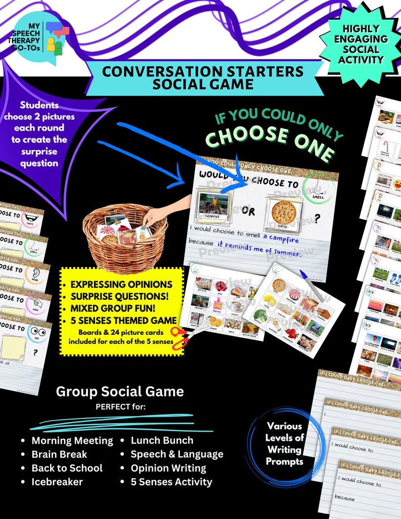 Back to School Would You Rather Speech Social Skills Mixed Group ...