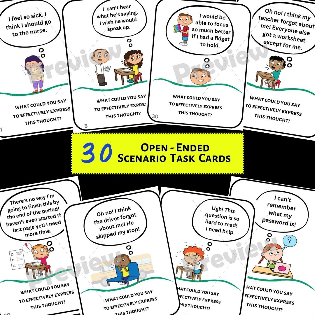 Self-advocacy Activities & Games | Social Problem Solving Picture ...