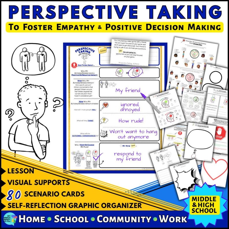 Perspective Taking & Empathy Activities Social Problem Solving Scenario ...