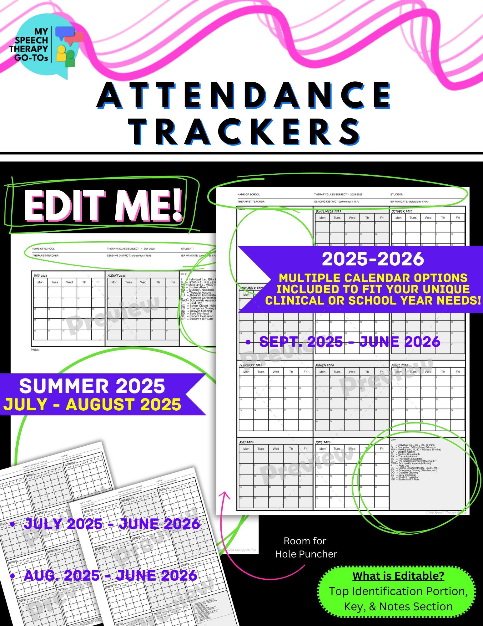 Data Collection Sheet Student Tracker + Editable Attendance Tracker ...