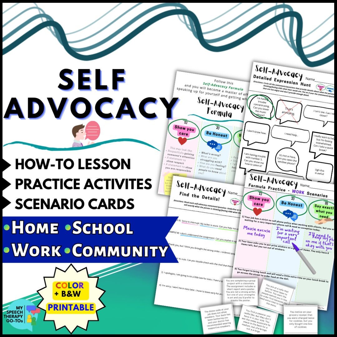 Self-advocacy Skills + Life Skills Social Problem Solving Scenarios for ...