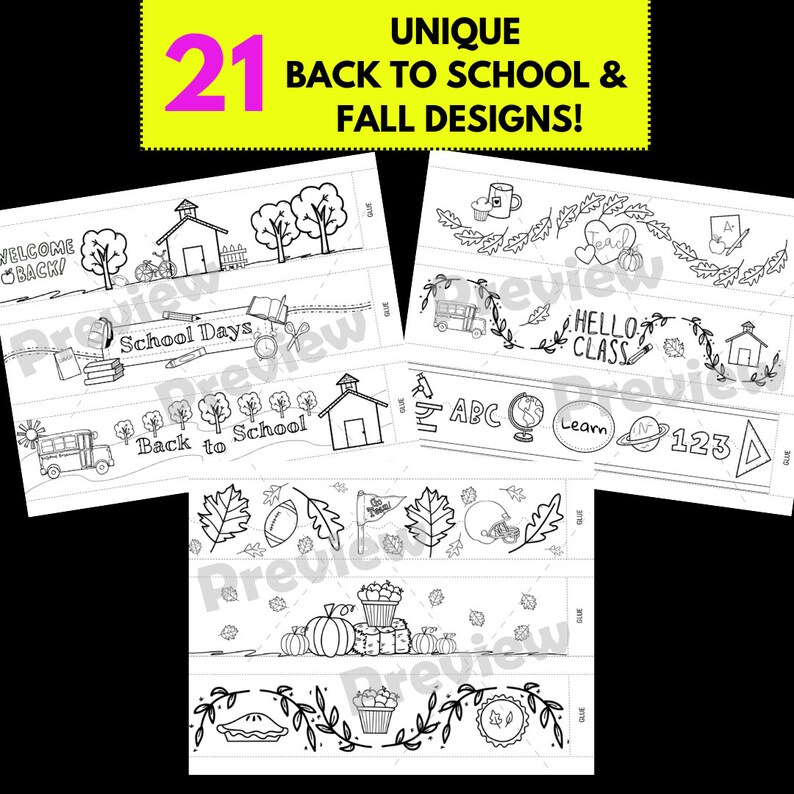 Back to School Activity | 1st Week of School | Paper Chains Fall Craft ...