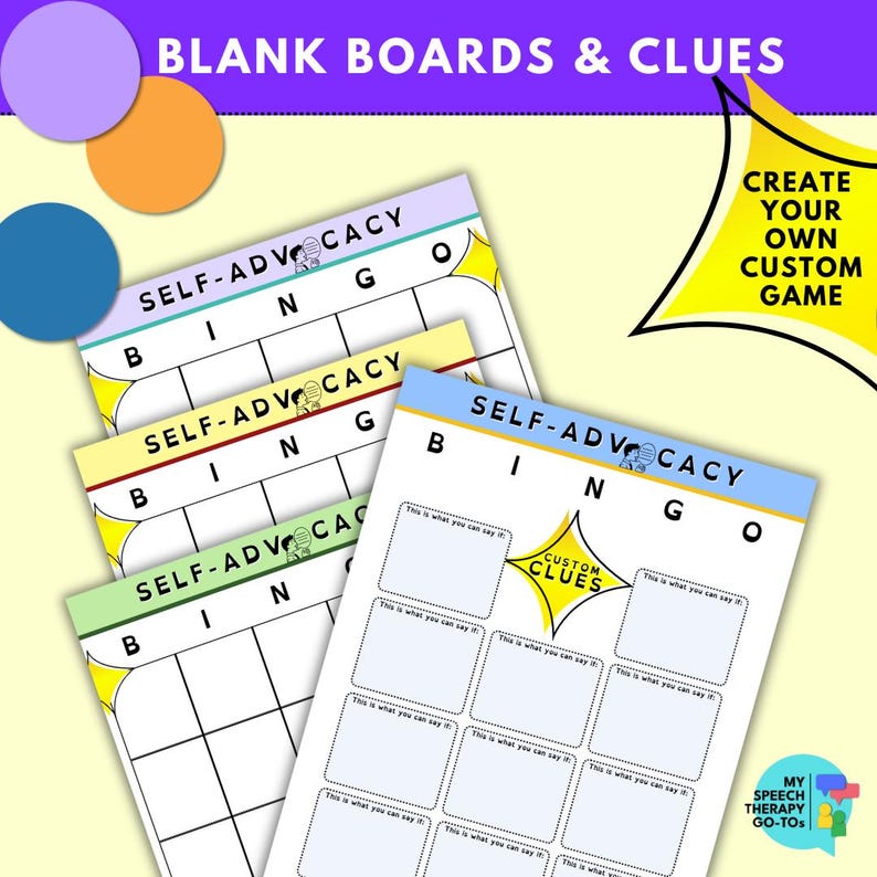 Self-advocacy BINGO Game: Social Skills Practice for Teens (digital ...