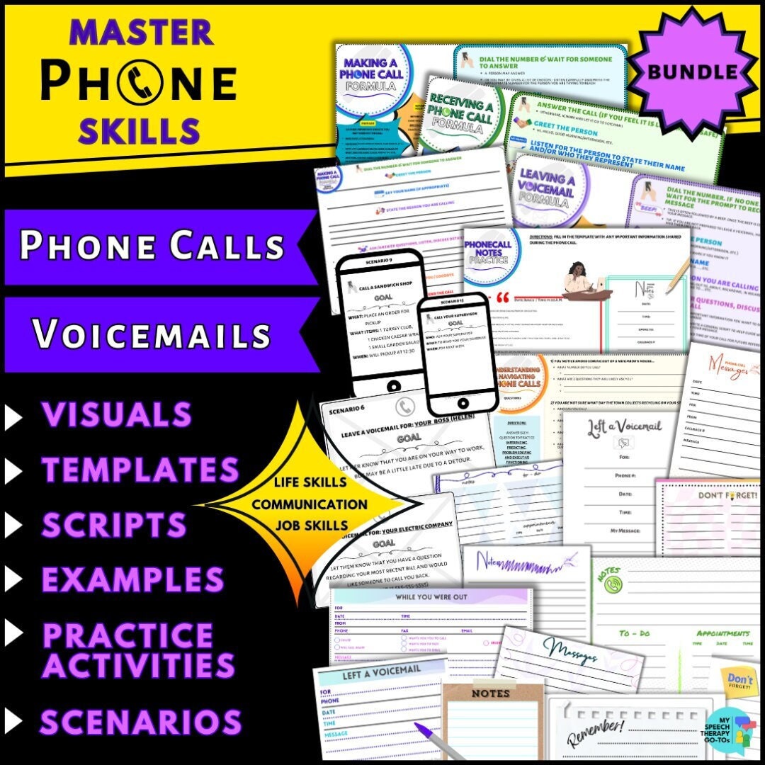 How to Make a Phone Call | Leave a Voicemail | Take a Message | Job ...