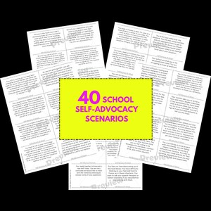 Self-advocacy at SCHOOL Life Skills Problem Solving Scenarios for Older ...