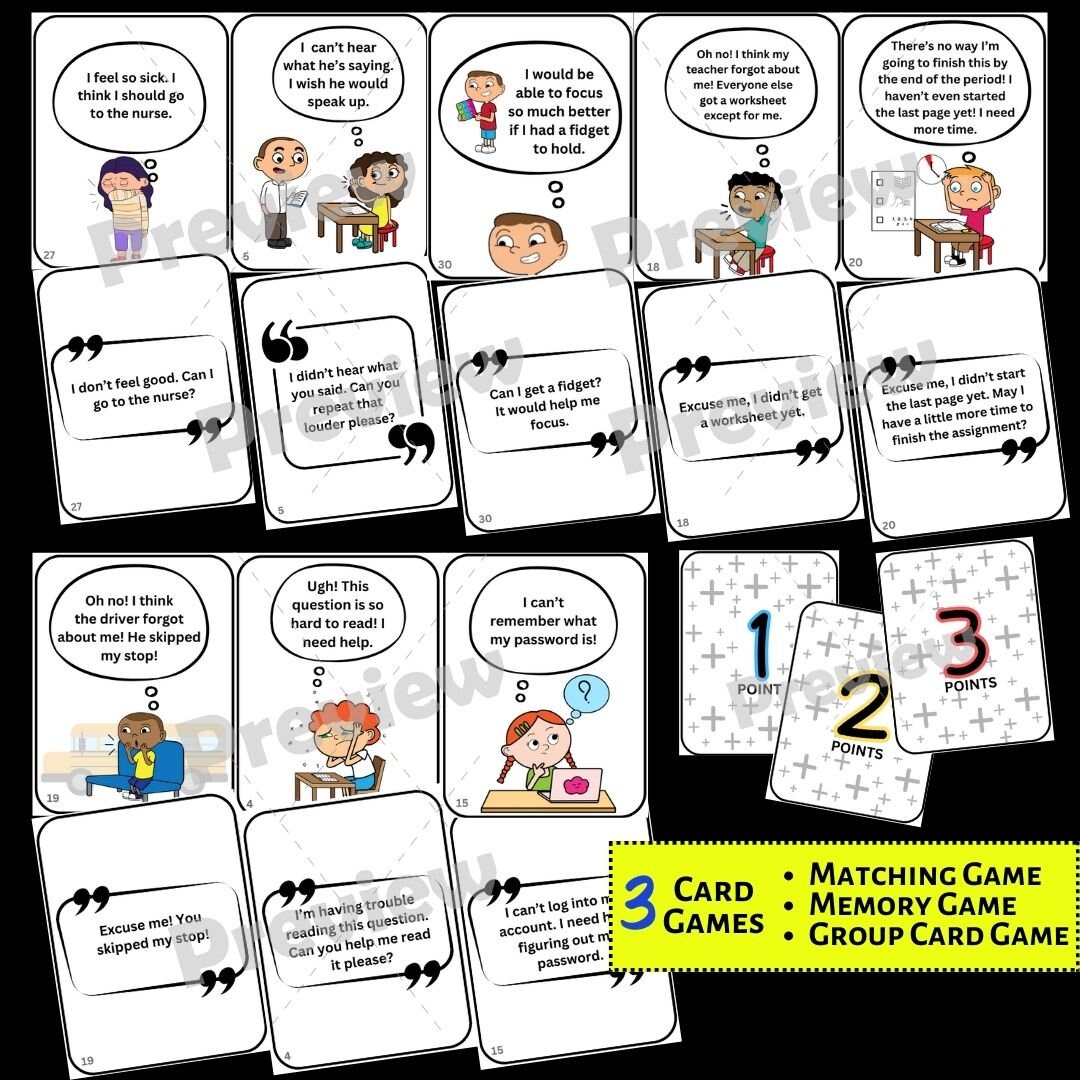 Self-advocacy Activities & Games | Social Problem Solving Picture ...