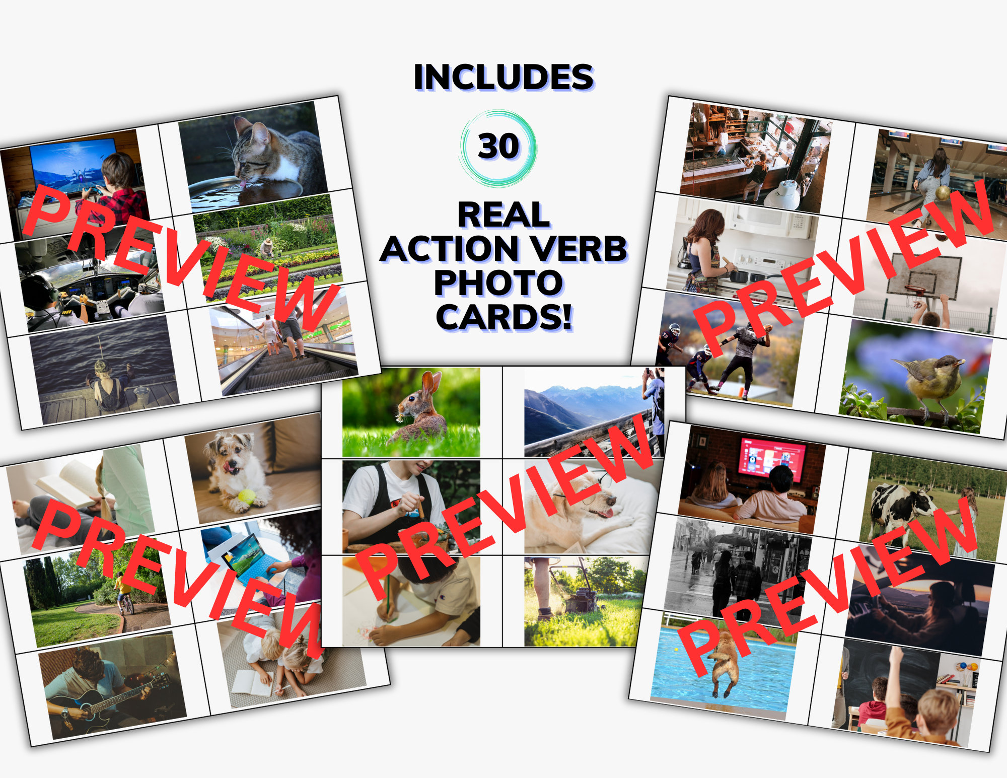 Describing Action Photos | WHO WHAT WHERE Sentence Building Template ...