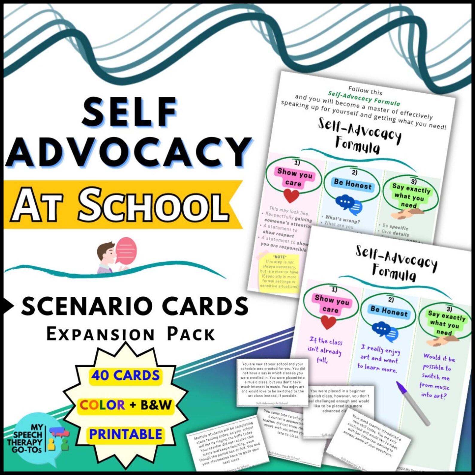 Self-advocacy at SCHOOL Life Skills Problem Solving Scenarios - Etsy