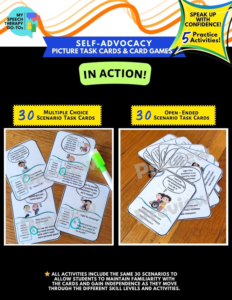 Self-advocacy Activities & Games | Social Problem Solving Picture ...