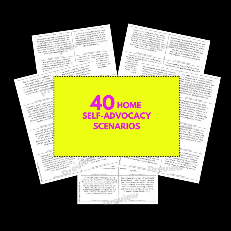 Self-advocacy at HOME Life Skills Problem Solving Scenarios for Older ...