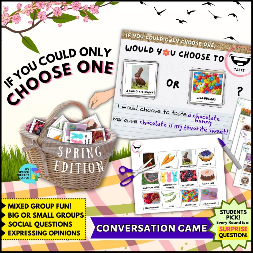 SPRING Would You Rather Game | Speech Social Skills Mixed Group ...