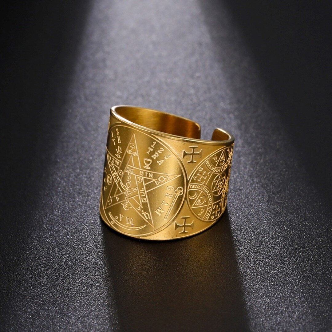 Archangel Seal Ring Tetragrammaton Ring Pentagram Amulet - Etsy