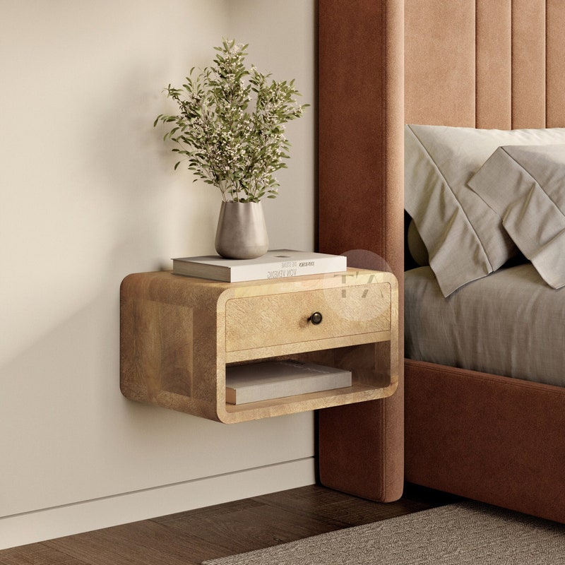 Floating Bedside Table - Etsy UK