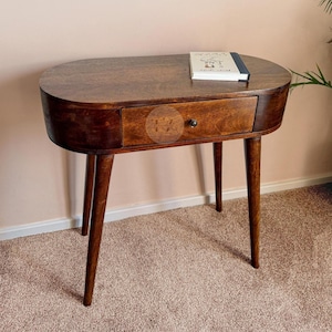 Oval Dressing Table • Makeup Dresser Table • Modern Console Table ...