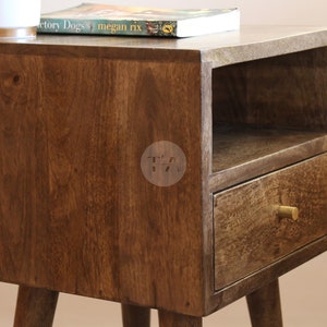 Bedside Table Grey Wood • Rustic Grey Bedside Table Small • Grey Side ...